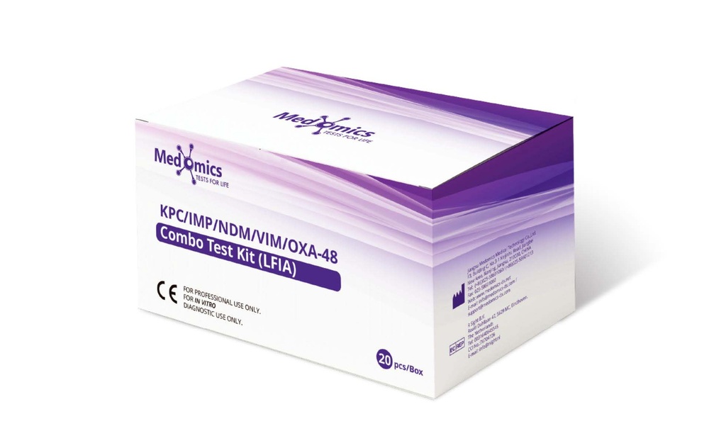 Kit de Prueba Combinado de Carbapenemasas KPC/IMP/NDM/VIM/OXA-48 (LFIA). Medomics | Labcare de ...